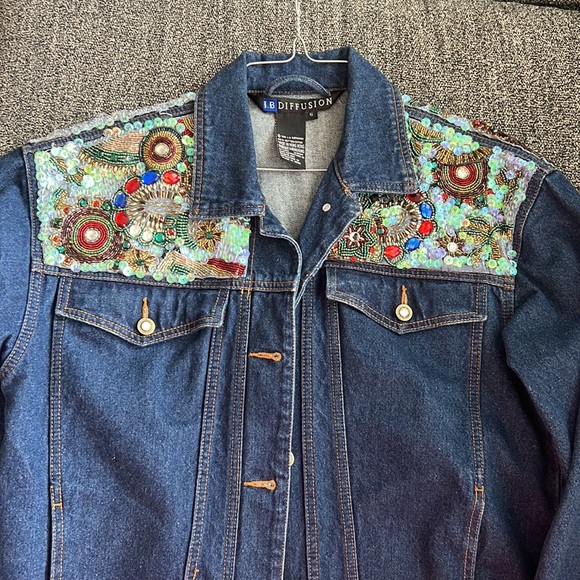 Vintage | Jackets & Coats | Vintage Ib Diffusion Sequin Embellished ...